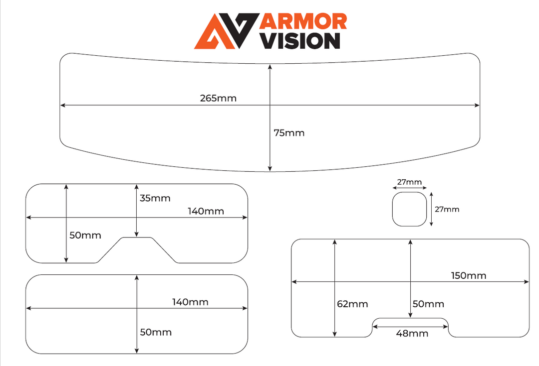 Fitment chart – Armor Vision